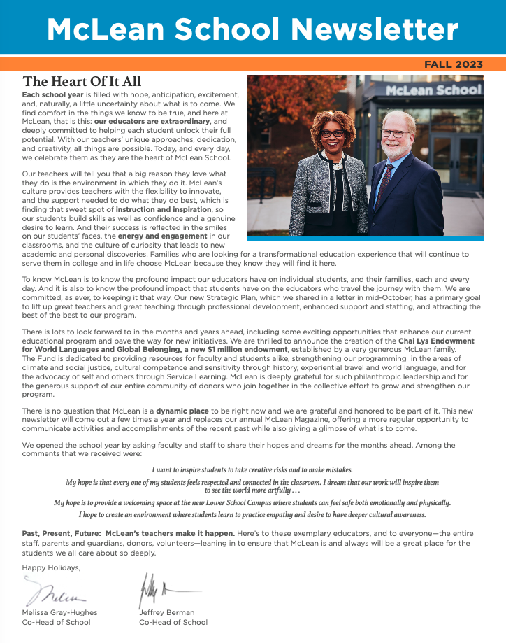 McLean Magazine - McLean School